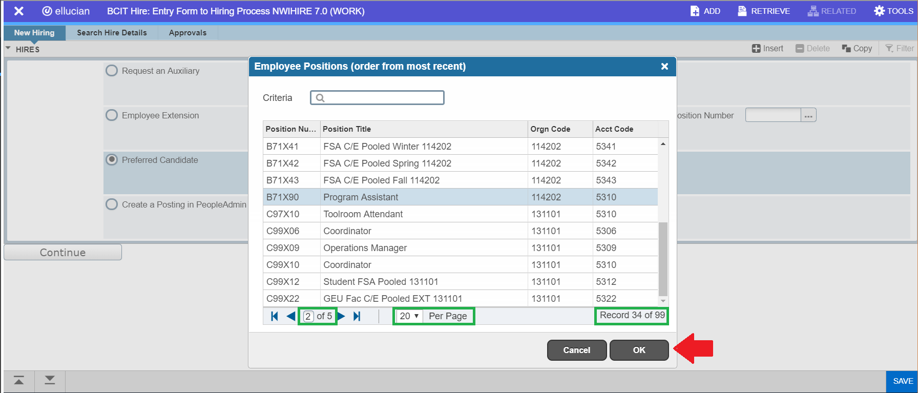 Hiring Process in Banner 9 EHire Instructions NWIHIRE – BCIT