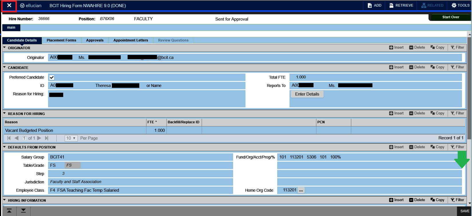 Hiring Process in Banner 9 EHire Instructions for Approvers – BCIT