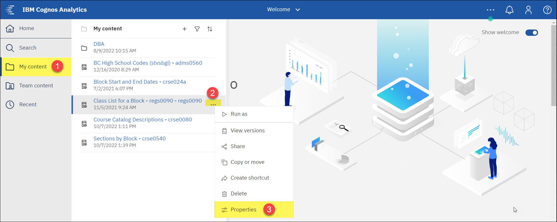 Getting Started with Cognos Analytics – BCIT