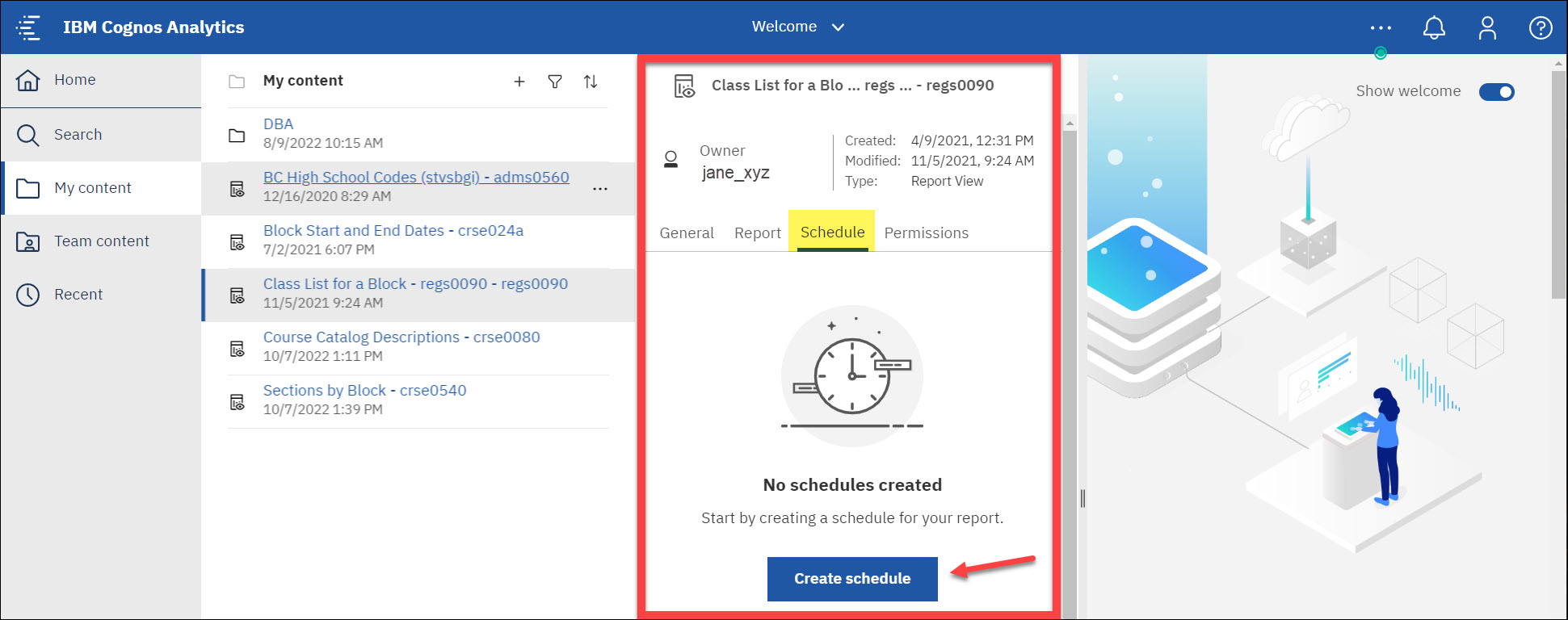 Getting Started with Cognos Analytics – BCIT